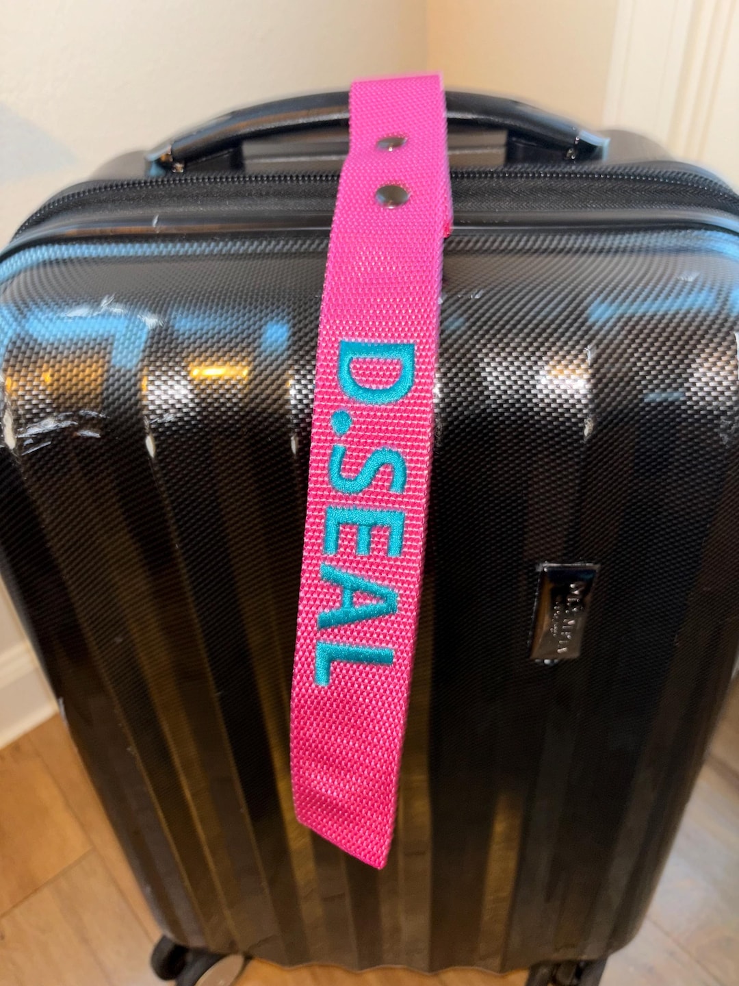 Personalized Embroidered Luggage Tag — Custom Bag ID Strap With Metal ...