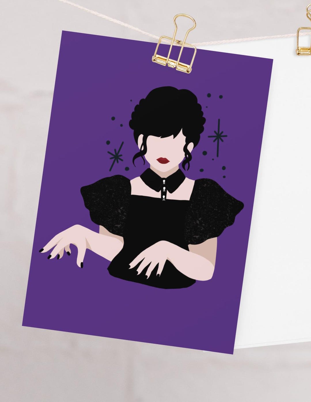 Wednesday Addams Dancing Greeting Card Purple - Etsy