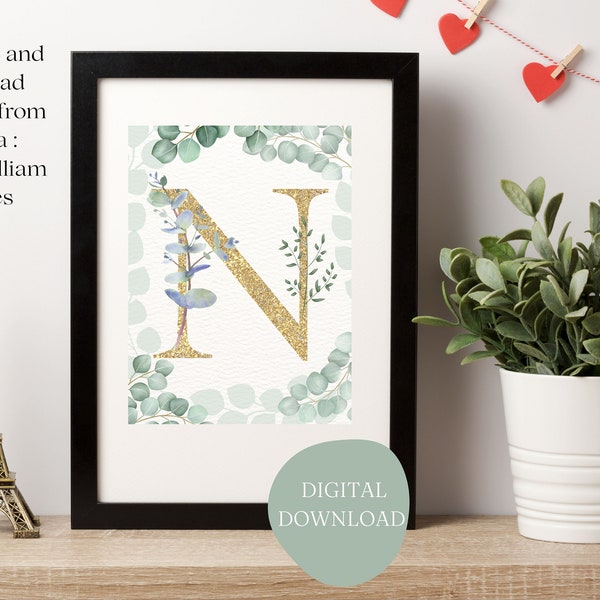 Letter N Poster - Etsy