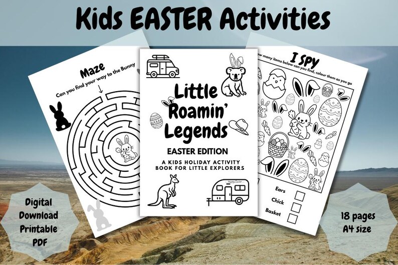 AUSTRALIAN Kids EASTER Activity Booklet - A4 Size - Kid Activities ...