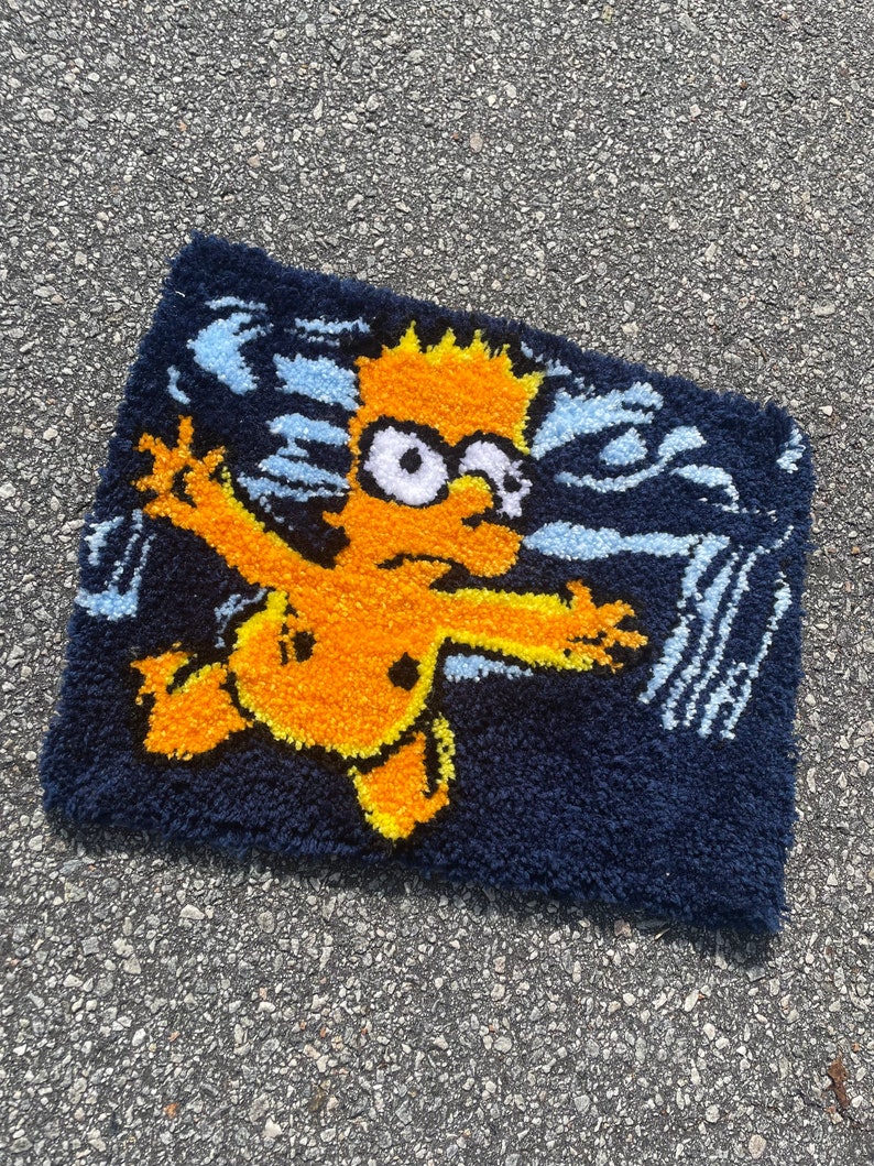 Bart Simpsons Nirvana Tufted Rug - Etsy