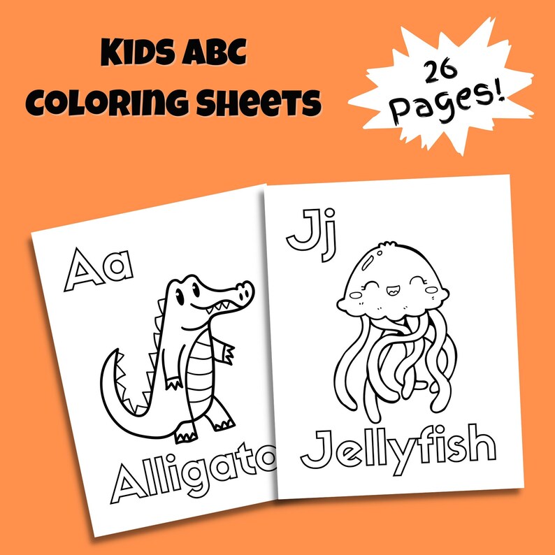 Alphabet Coloring Sheets | ABC | Kids Coloring | Kid's Activity ...