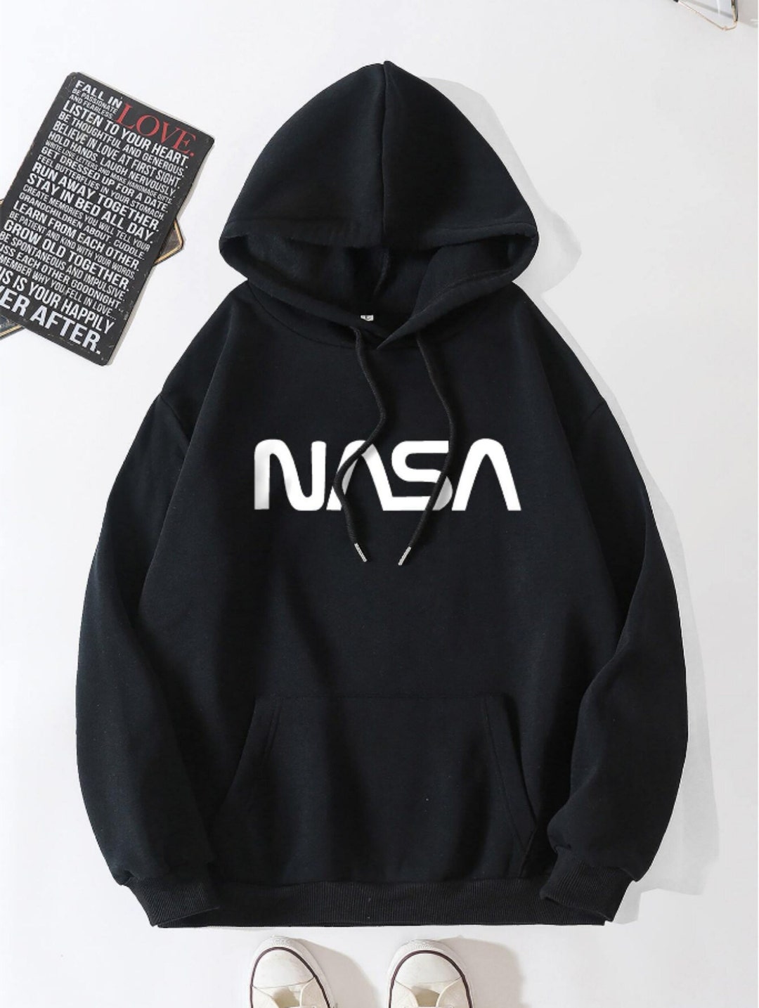 NASA Black Hoodie - Explore the Cosmos in Classic Style - Etsy