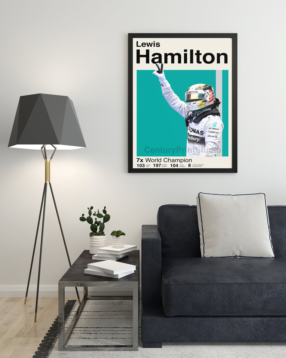 Lewis Hamilton F1 Poster, Mercedes AMG Petronas Print, Formula 1 Print ...