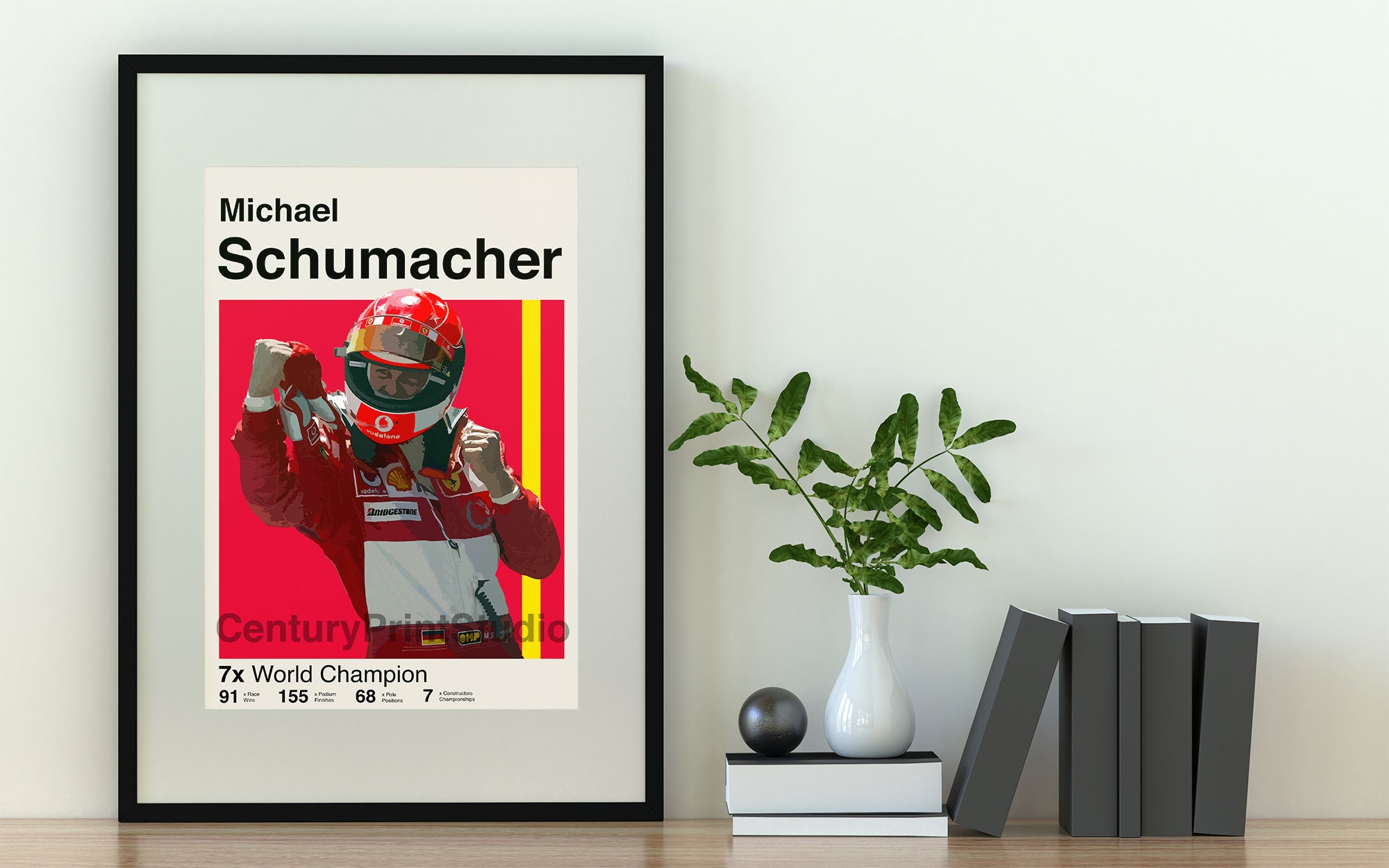 Michael Schumacher Inspired Poster, 16 X 24 Ferrari Formula 1 ...