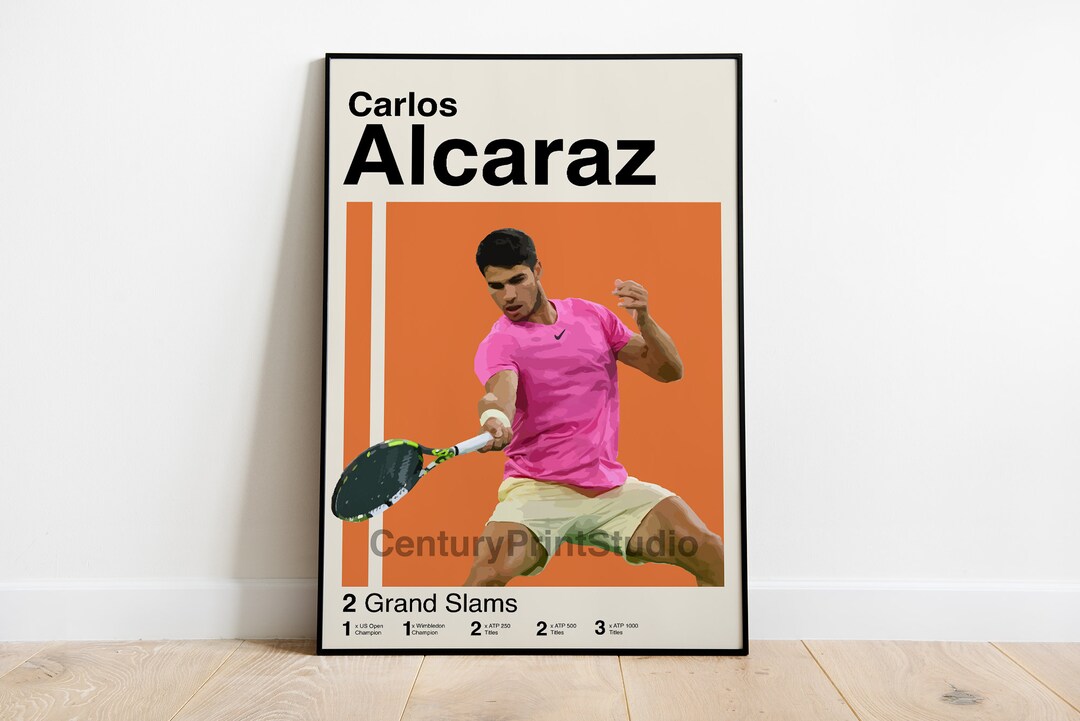 Carlos Alcaraz Poster, Tennis Print, Alcaraz Print, Tennis Art ...