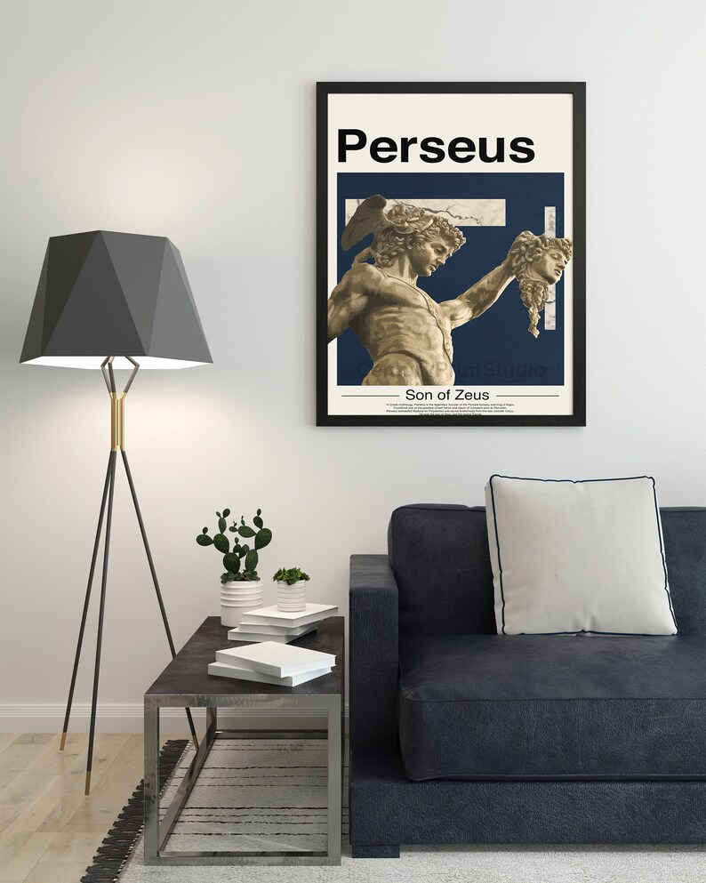 Perseus Poster, 16 X 24 Greek Mythology Print, Minimalist History Print ...