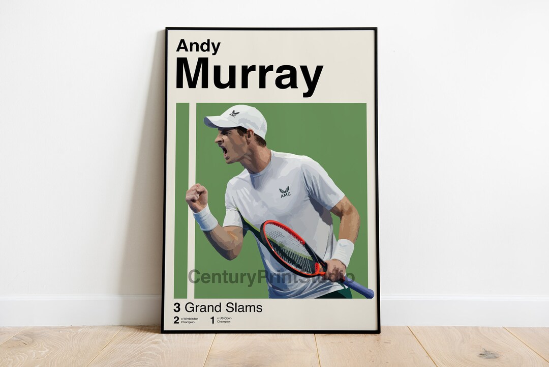 Andy Murray Poster, 16 X 24 Tennis Print, Murray Print, Wimbledon Art ...