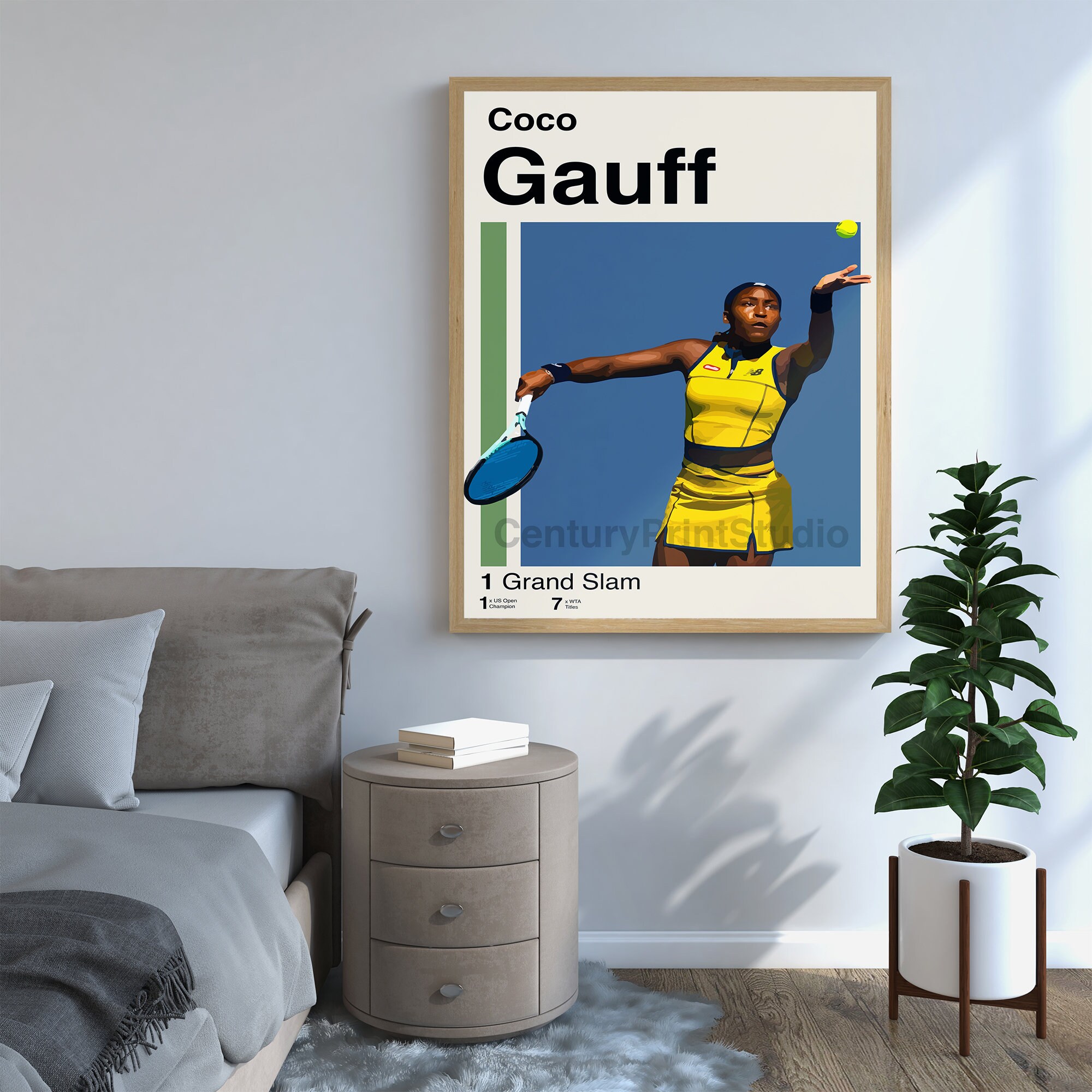 Coco Gauff Poster, 16 X 24 Tennis Print, Wta Print, US Open Art ...