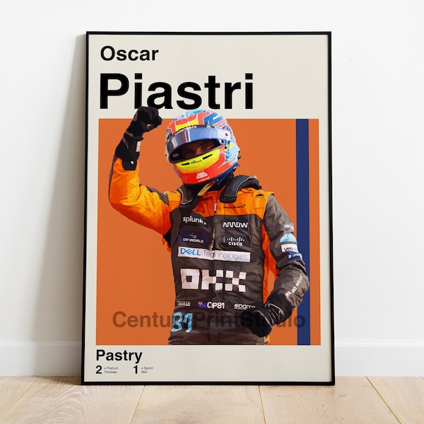 Oscar Piastri Mclaren Poster - Etsy