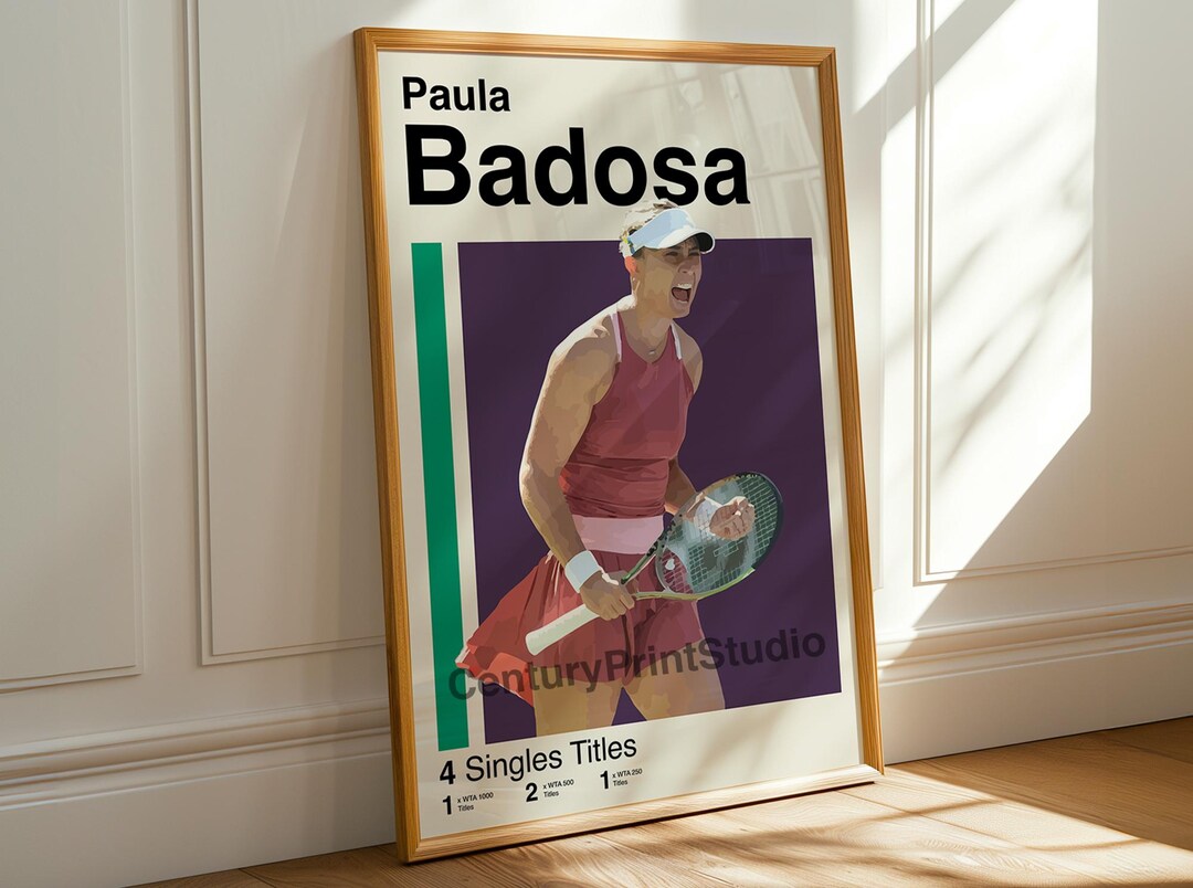 Paula Badosa Poster, Tennis Wall Poster, WTA Print, Tennis Gift, Mid ...