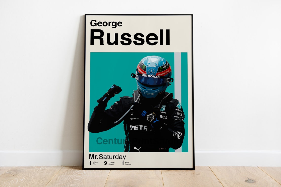 Lewis Hamilton & George Russell F1 Poster, 16 X 24 Ferrari Formula 1 ...