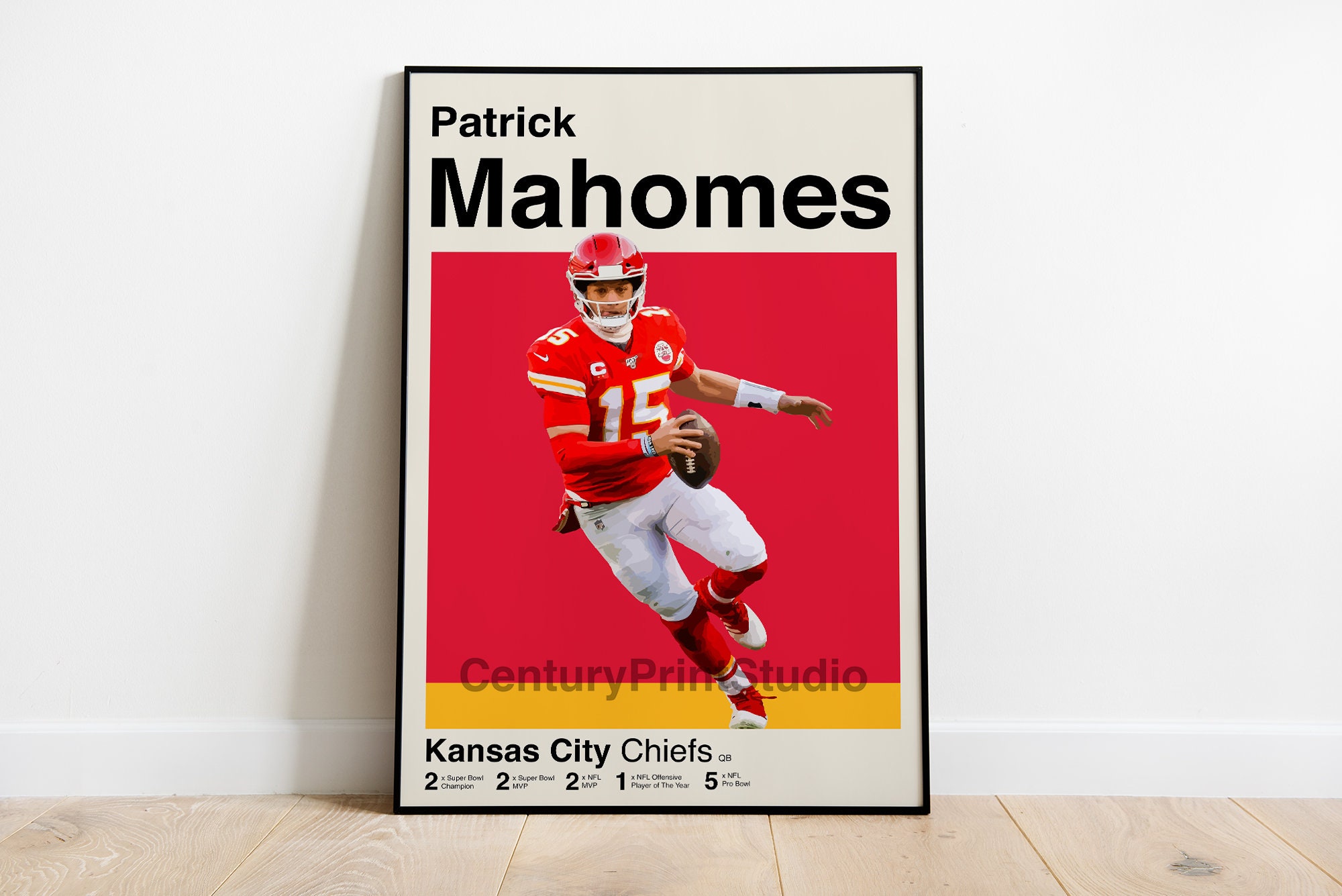 Patrick Mahomes Poster, Chiefs Football Poster