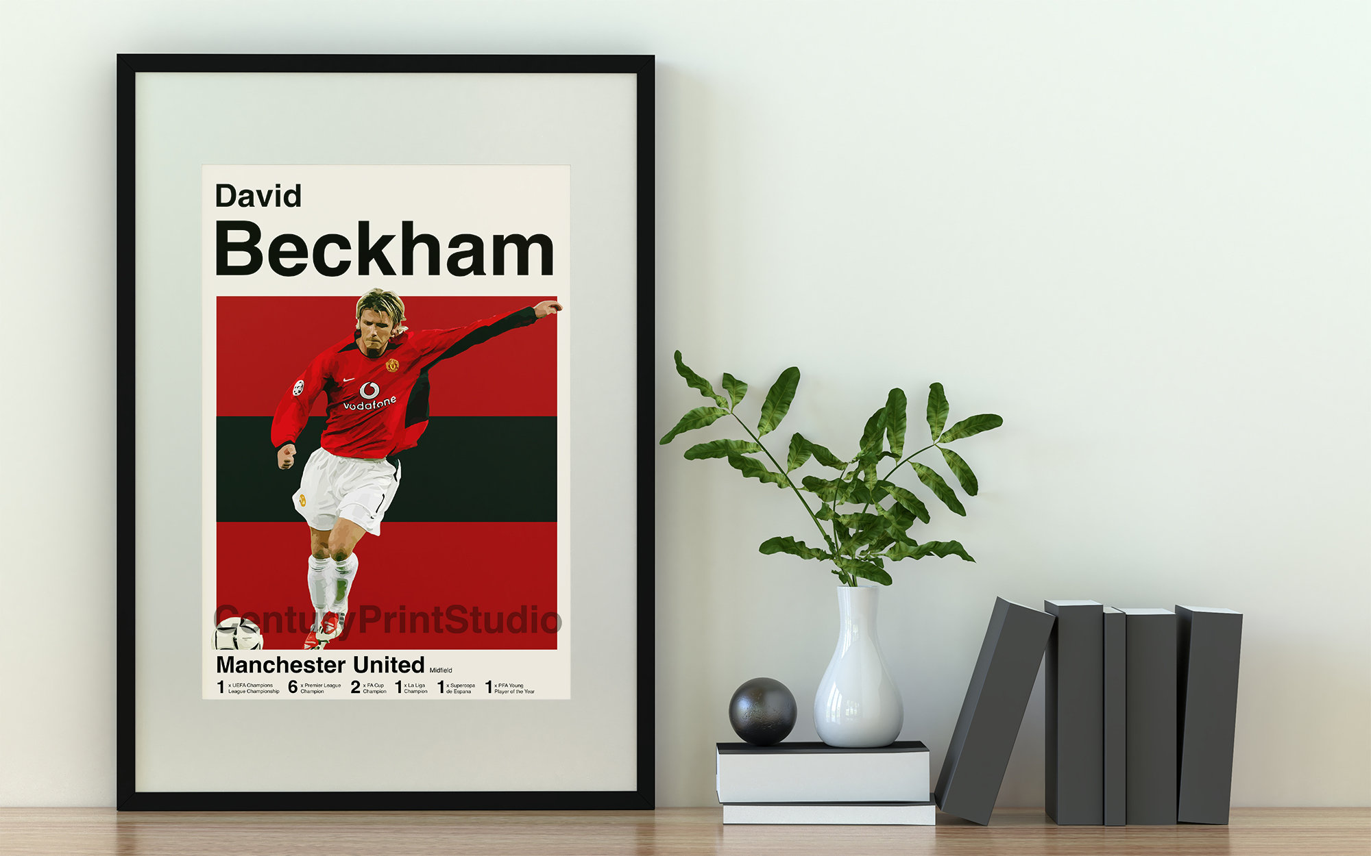David Beckham Poster, 16 X 24 Soccer Poster Minimalist, Mid-century ...