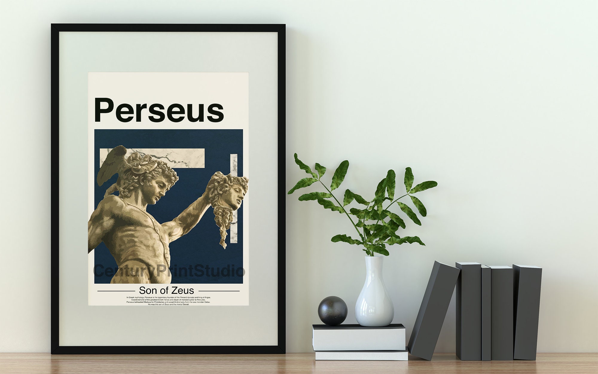 Perseus Poster, 16 X 24 Greek Mythology Print, Minimalist History Print ...