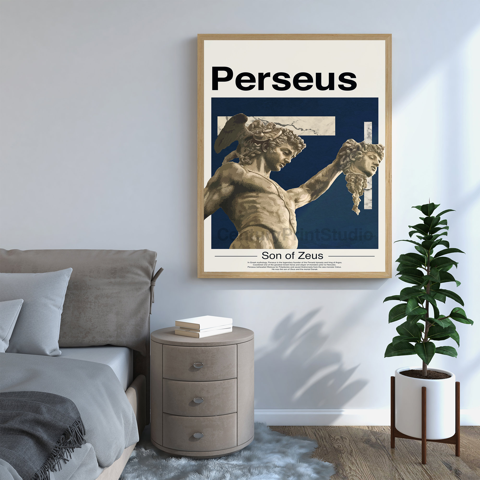 Perseus Poster, 16 X 24 Greek Mythology Print, Minimalist History Print ...