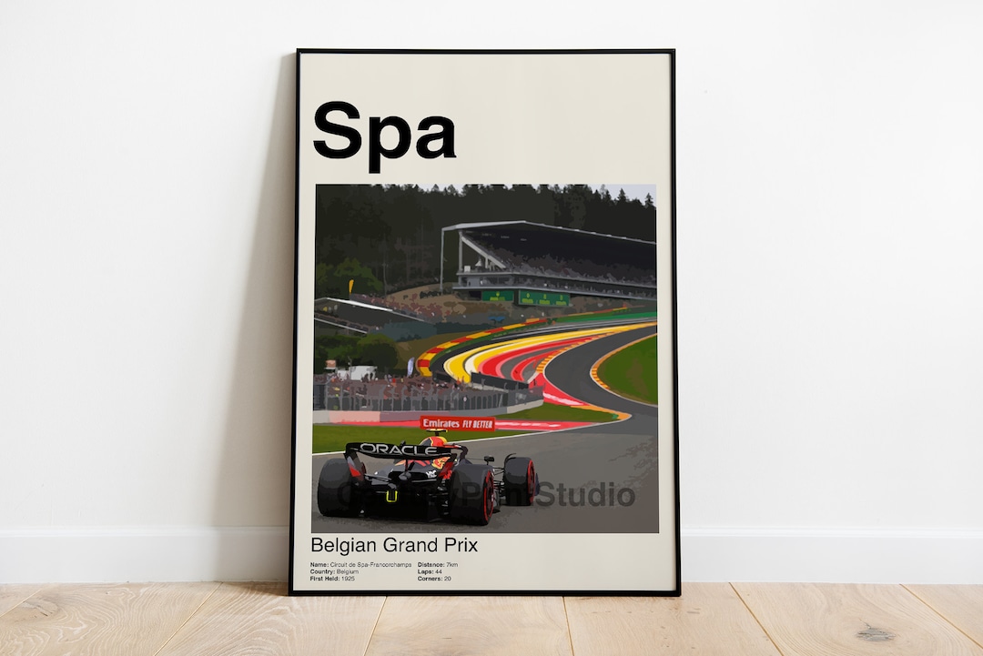 Spa Poster, Spa Francorchamps Print, Belgian Grand Prix, Formula 1 Art ...