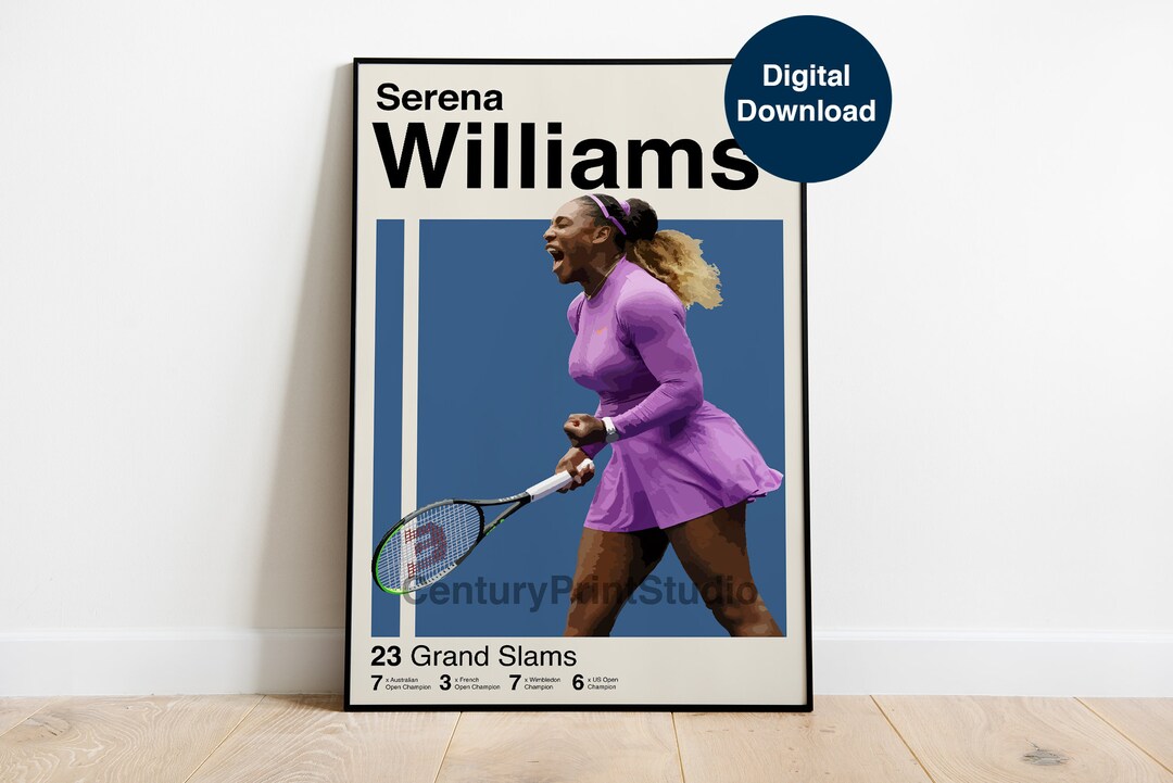 Serena Williams Poster, 16 X 24 Tennis Print, Williams Print, Tennis ...