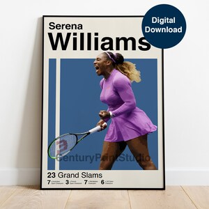 Serena Williams Poster, 16 X 24 Tennis Print, Williams Print, Tennis ...