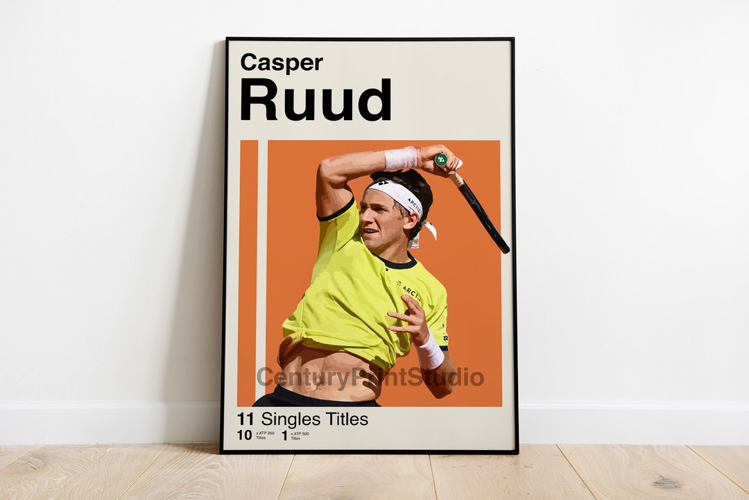 Casper Ruud Poster, Tennis Print, Casper Print, Grand Slam Art ...