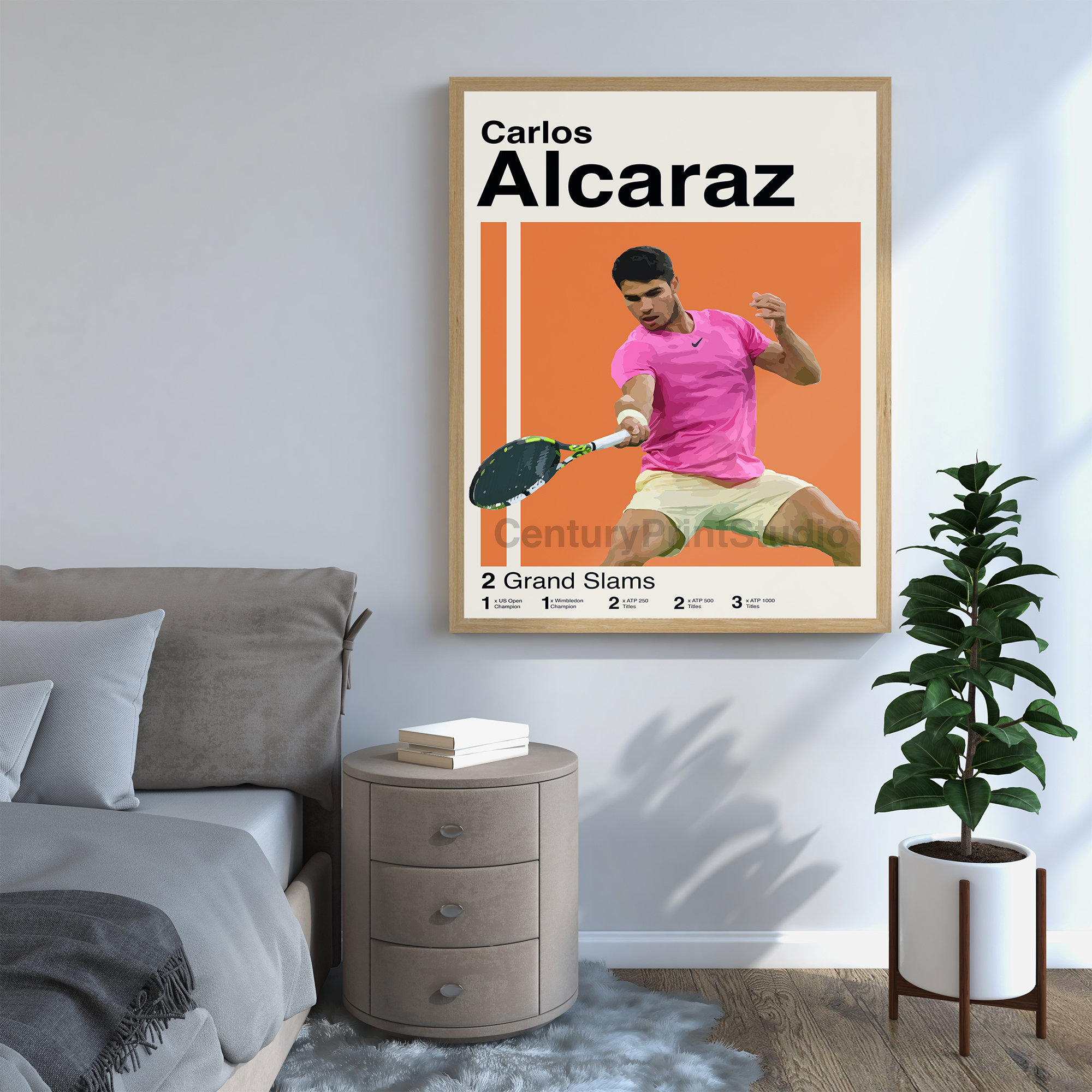 Carlos Alcaraz Poster, Tennis Print, Alcaraz Print, Tennis Art ...