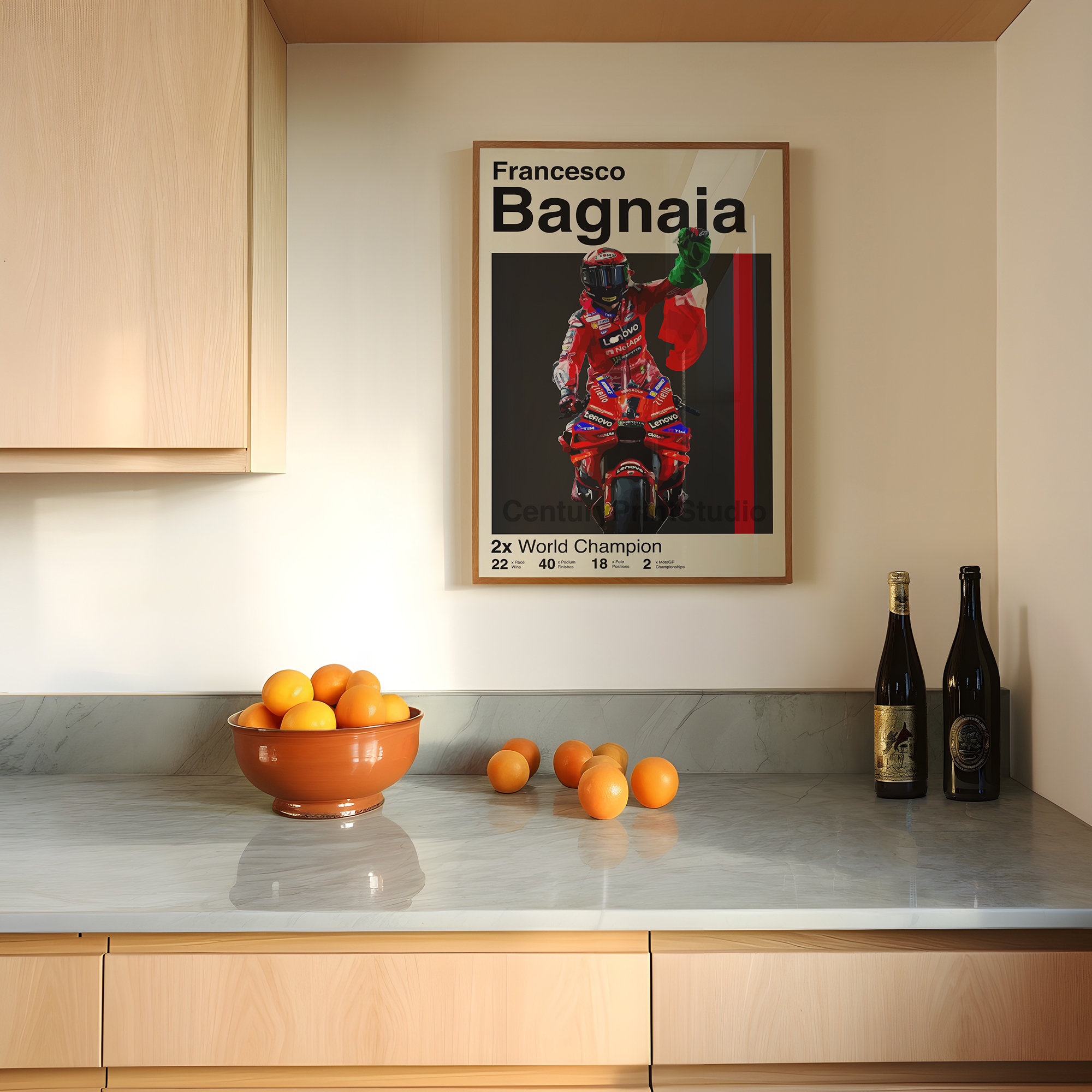 Pecco Bagnaia Poster, Motogp Ducati Minimalist, Mid-century Modern ...