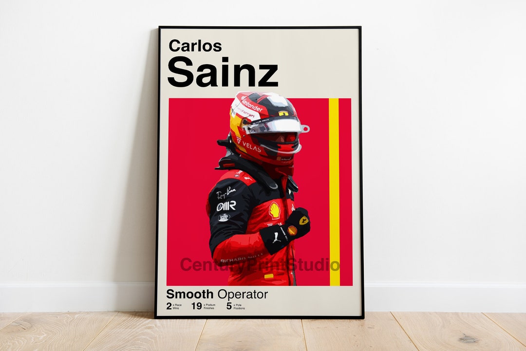 Carlos Sainz F1 Poster 16 X 24 Ferrari Print, Formula 1 Poster ...