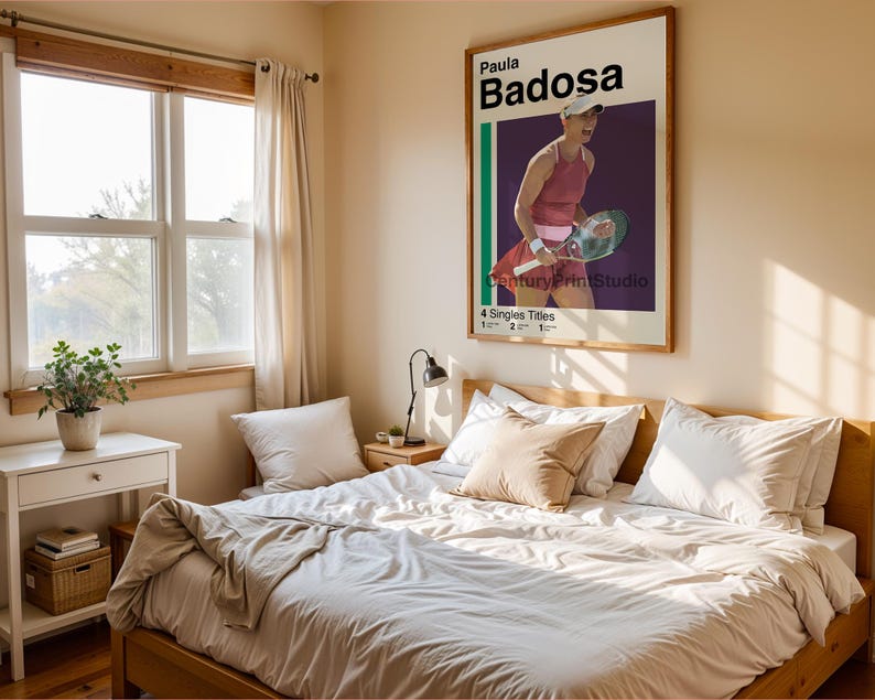 Paula Badosa Poster, Tennis Wall Poster, WTA Print, Tennis Gift, Mid ...