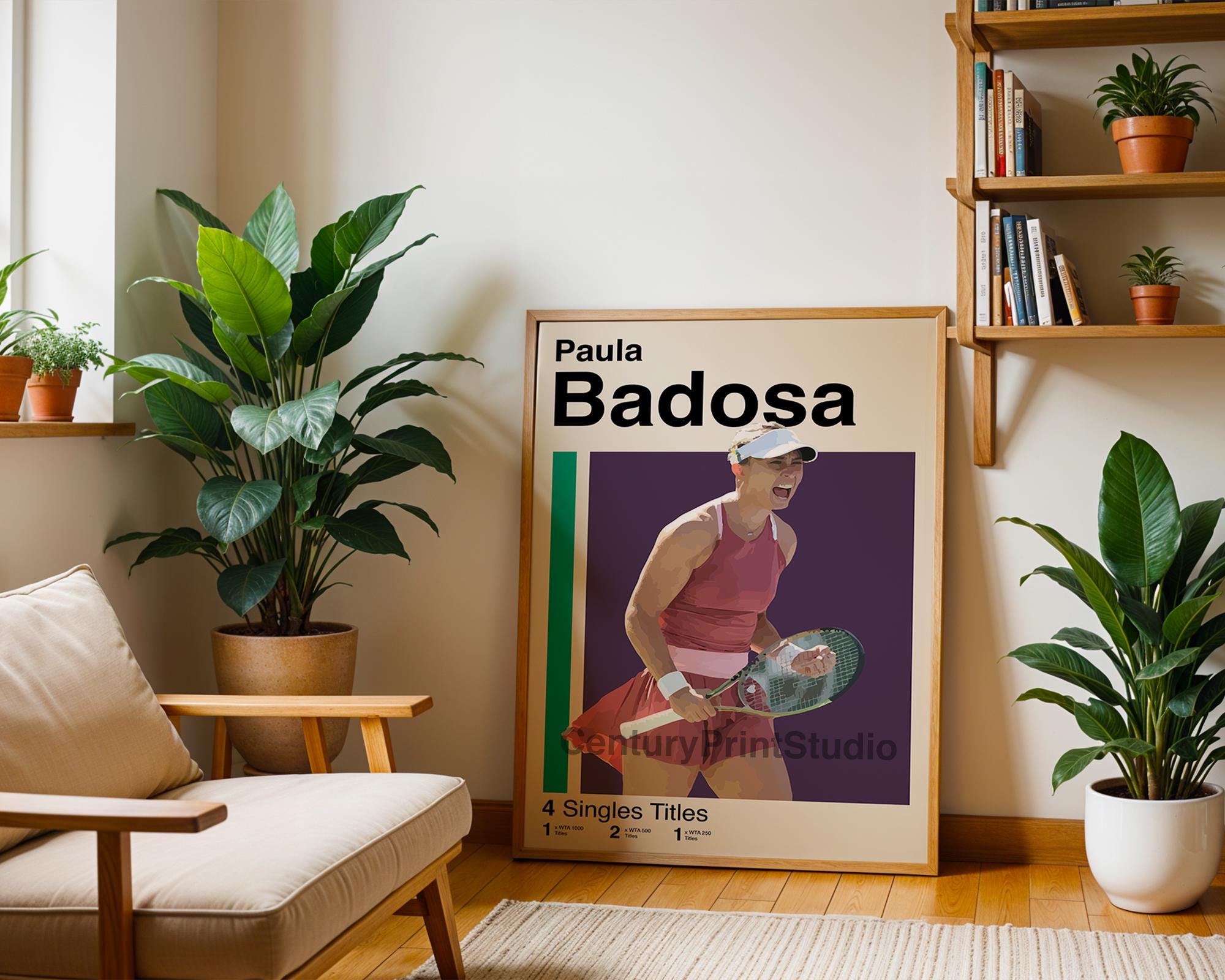 Paula Badosa Poster, Tennis Wall Poster, WTA Print, Tennis Gift, Mid ...