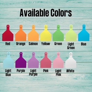 Custom Cattle Large Ear Tags – UV Printed, Personalized Livestock ID ...