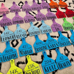 Custom Cattle Ear Tags - Personalized Stockman Eartags - Ask About Bulk ...