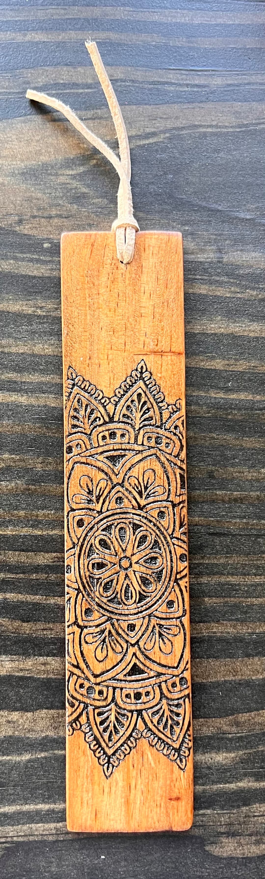 Handmade Wooden Bookmark, Mandala Bookmark, Unique Gift, Laser Engraved ...