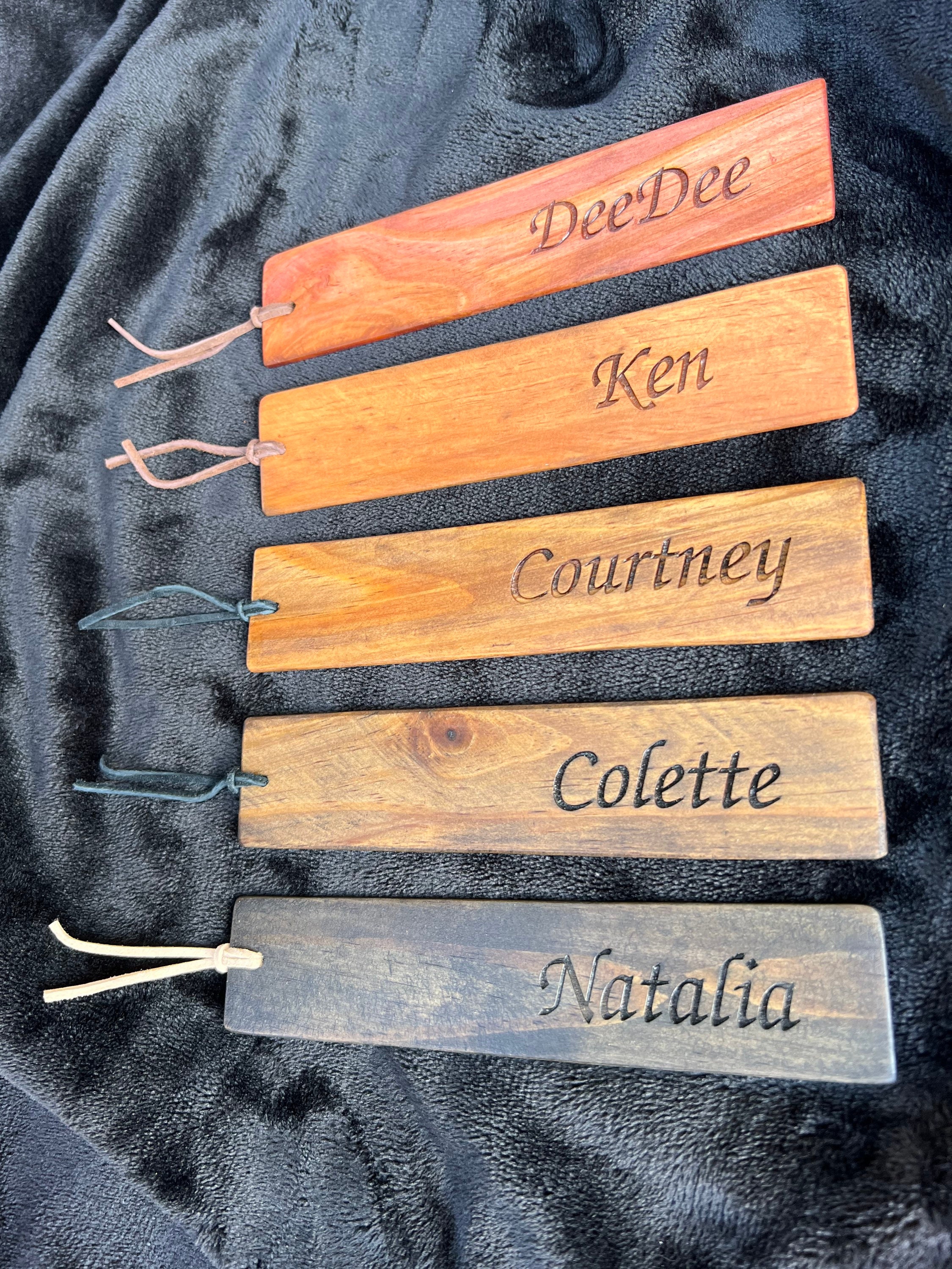 Handmade Wooden Bookmark, Custom Name Bookmark, Personalized Bookmark ...