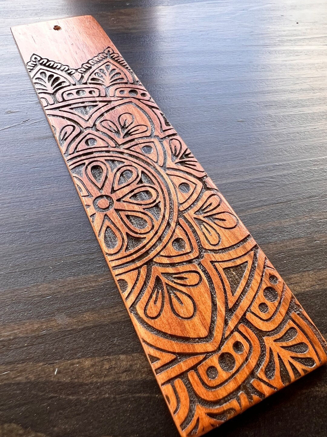 Handmade Wood Bookmark, Big Mandala Bookmark, Laser Engraved Bookmark ...