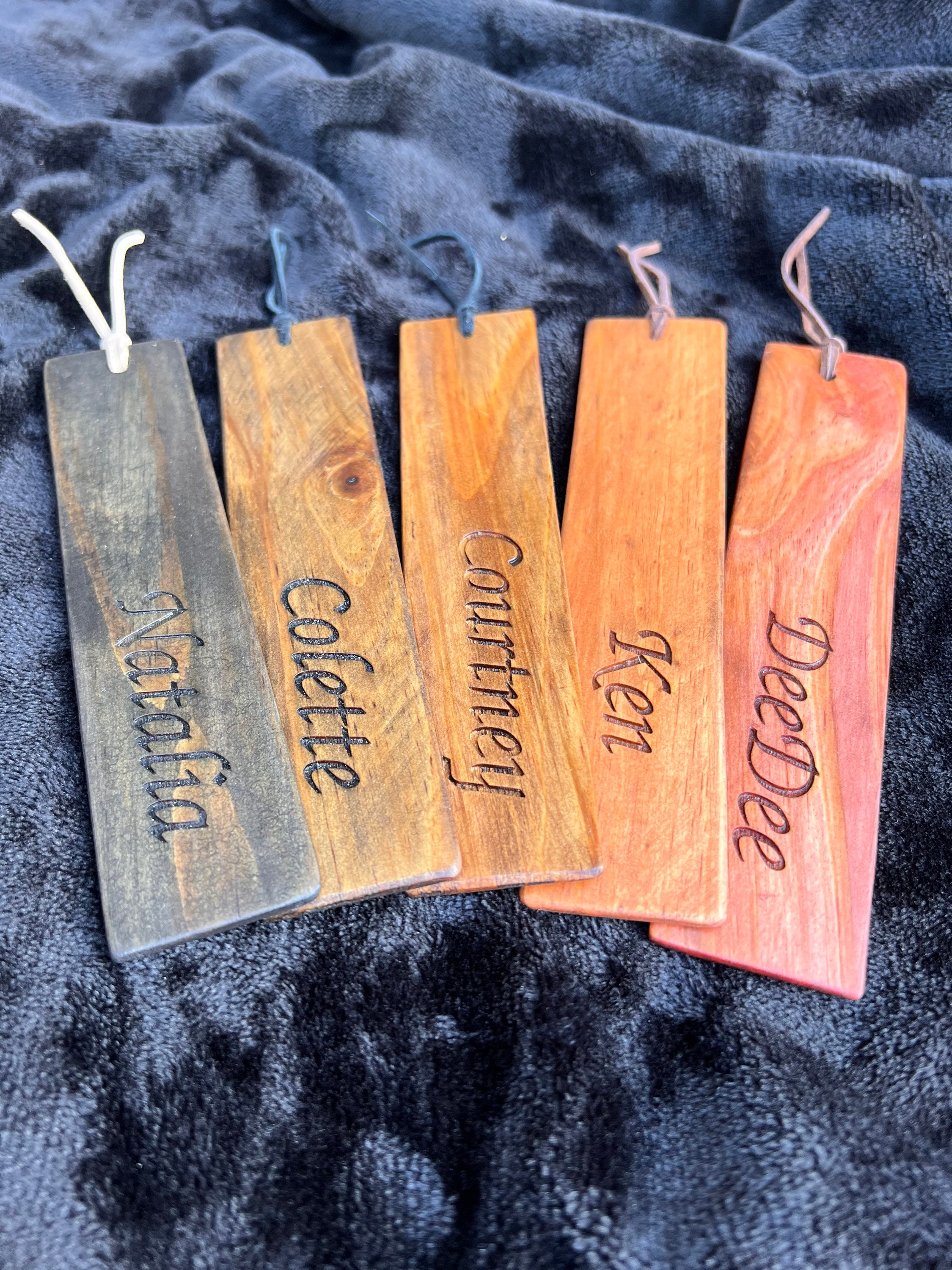 Handmade Wooden Bookmark, Custom Name Bookmark, Personalized Bookmark ...