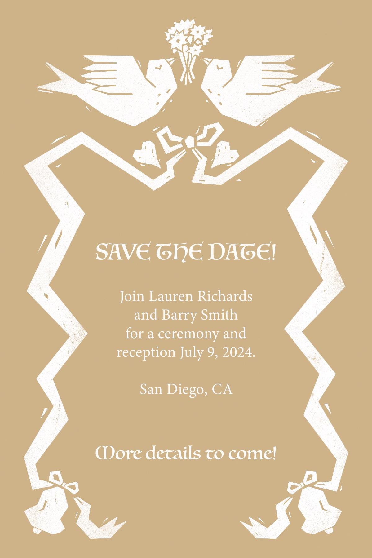 Rustic Wedding Invitation Template DIY - Etsy