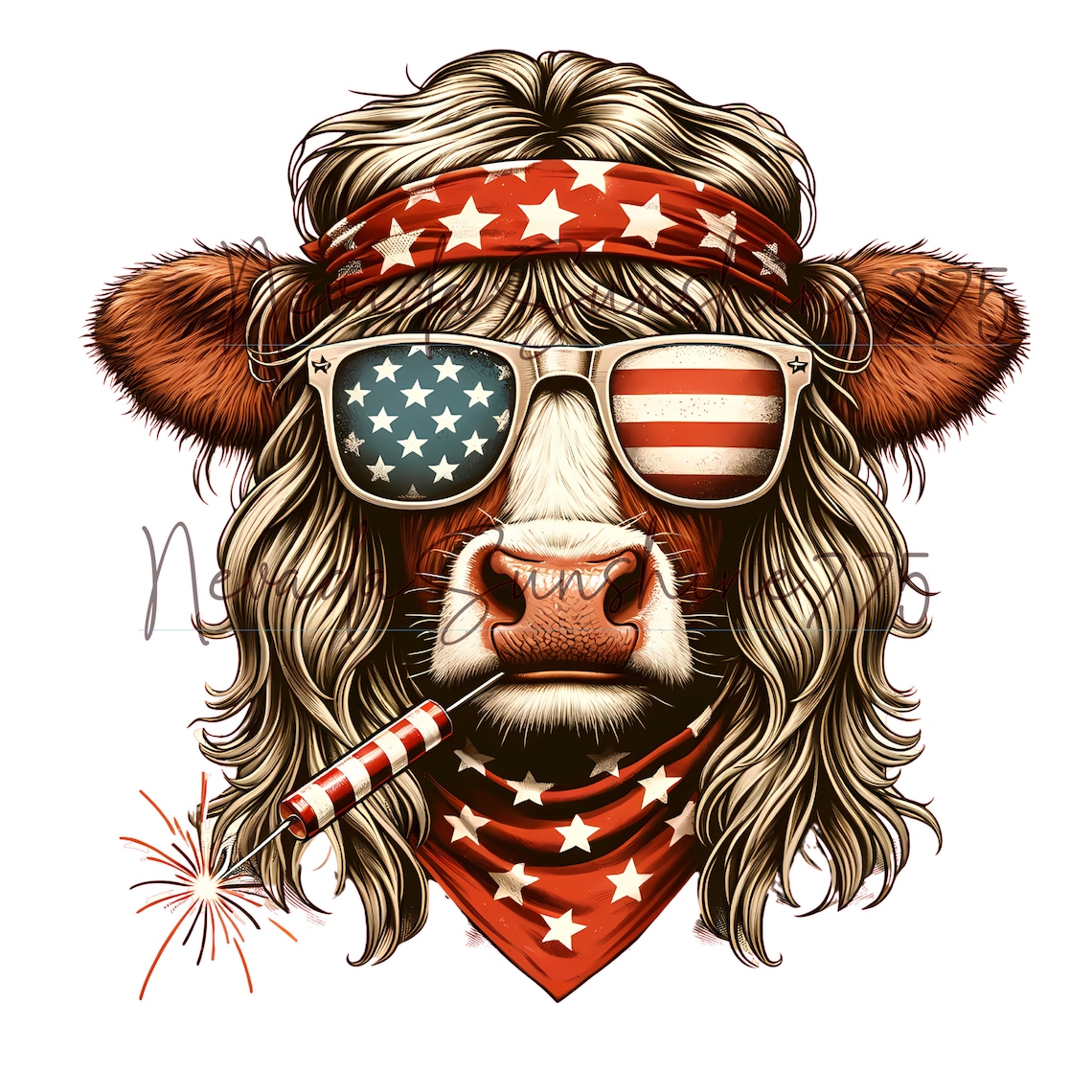 Patriotic Heifer Cow American Flag Digital Download PNG SVG Sublimation ...