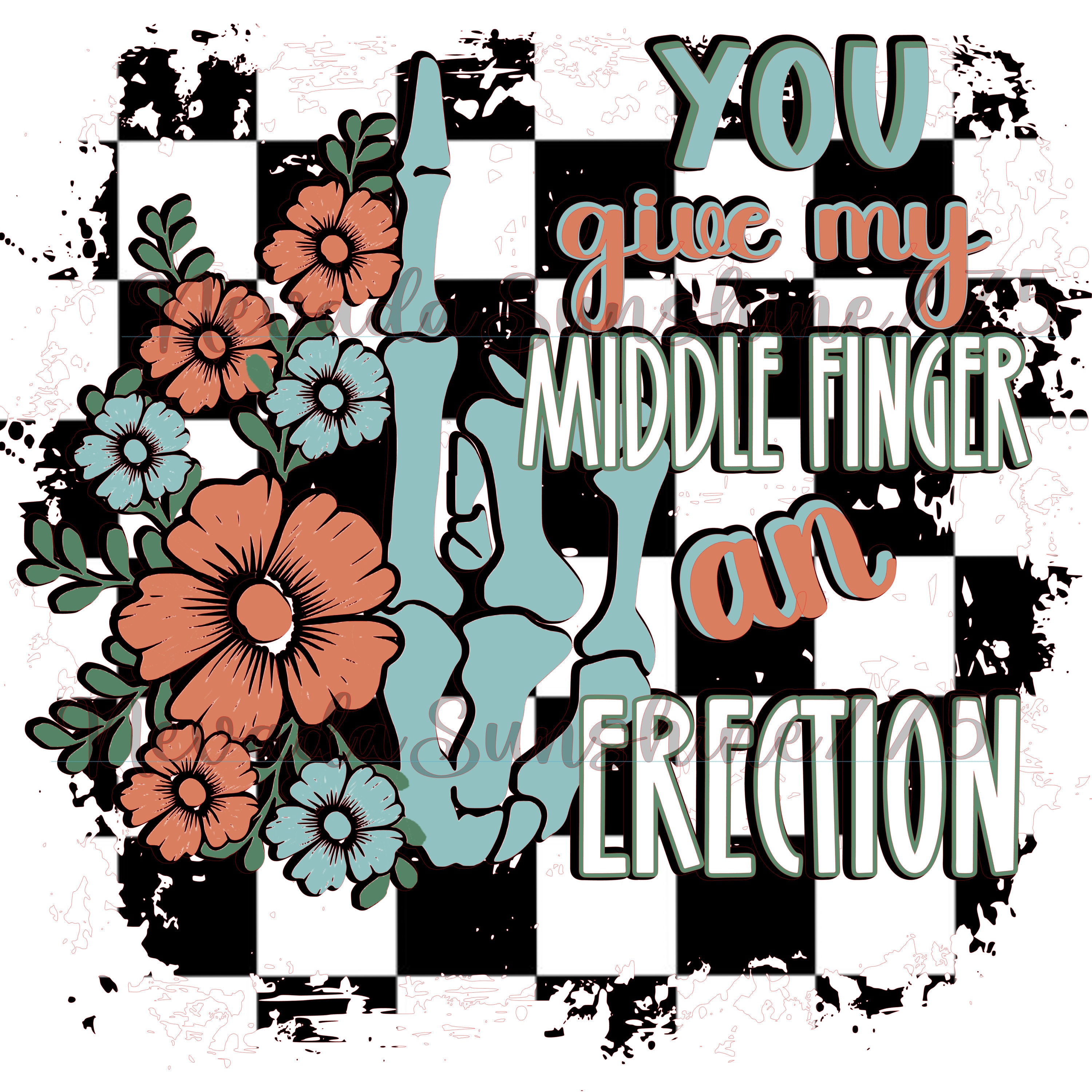 You Give My Middle Finger an Erection Skeleton Finger With - Etsy