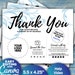 Editable Business Thank You Insert Card Template,green Floral Insert ...