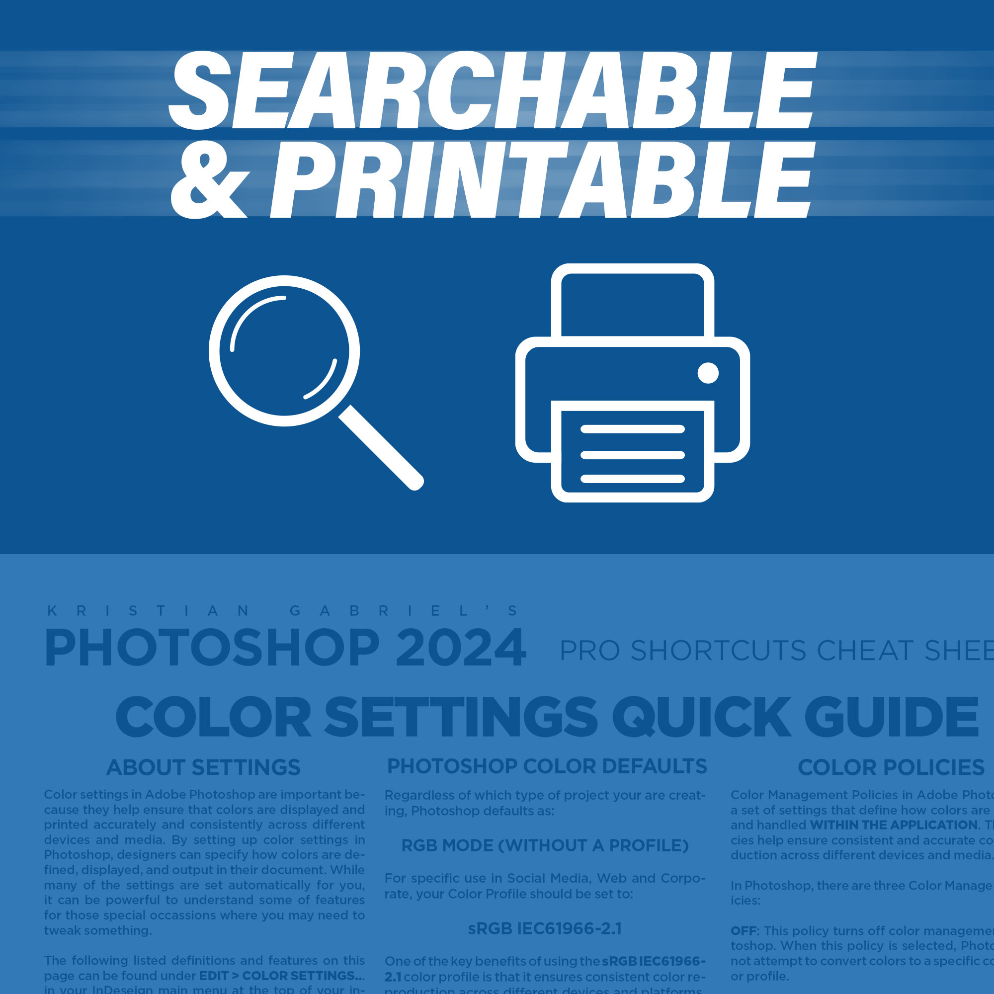 Adobe Photoshop 2024 Cheat Sheet: Complete Guide With Shortcuts, File ...