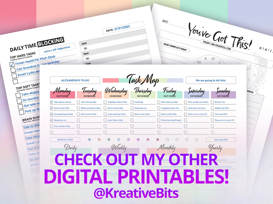 Monthly Task Organizer | Printable Task Template | Monthly Task Tracker ...