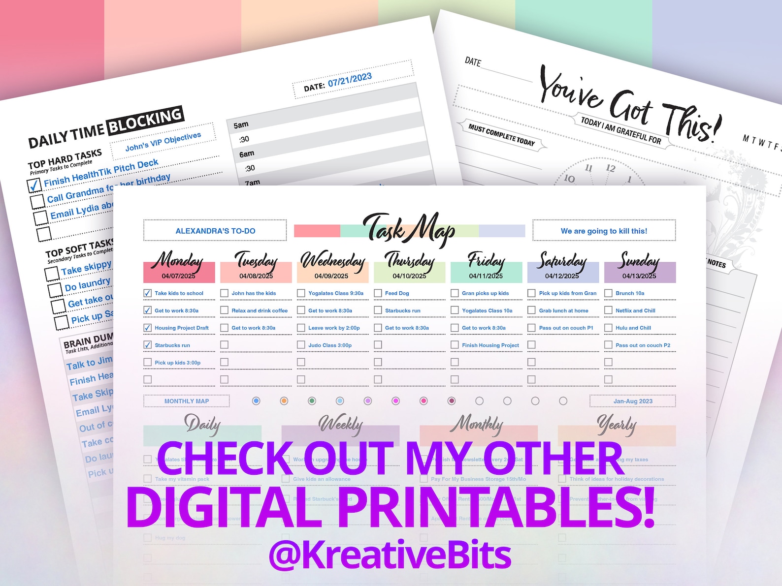 Monthly Task Organizer | Printable Task Template | Monthly Task Tracker ...