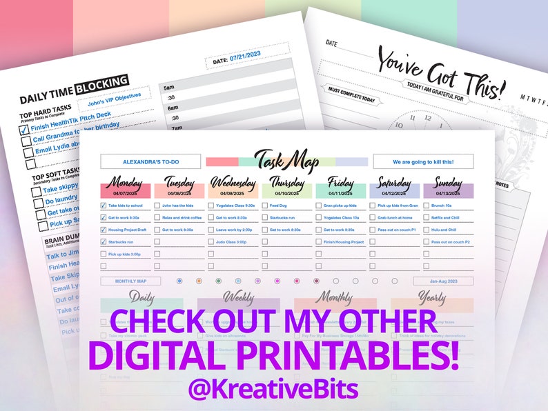 Monthly Task Organizer | Printable Task Template | Monthly Task Tracker ...