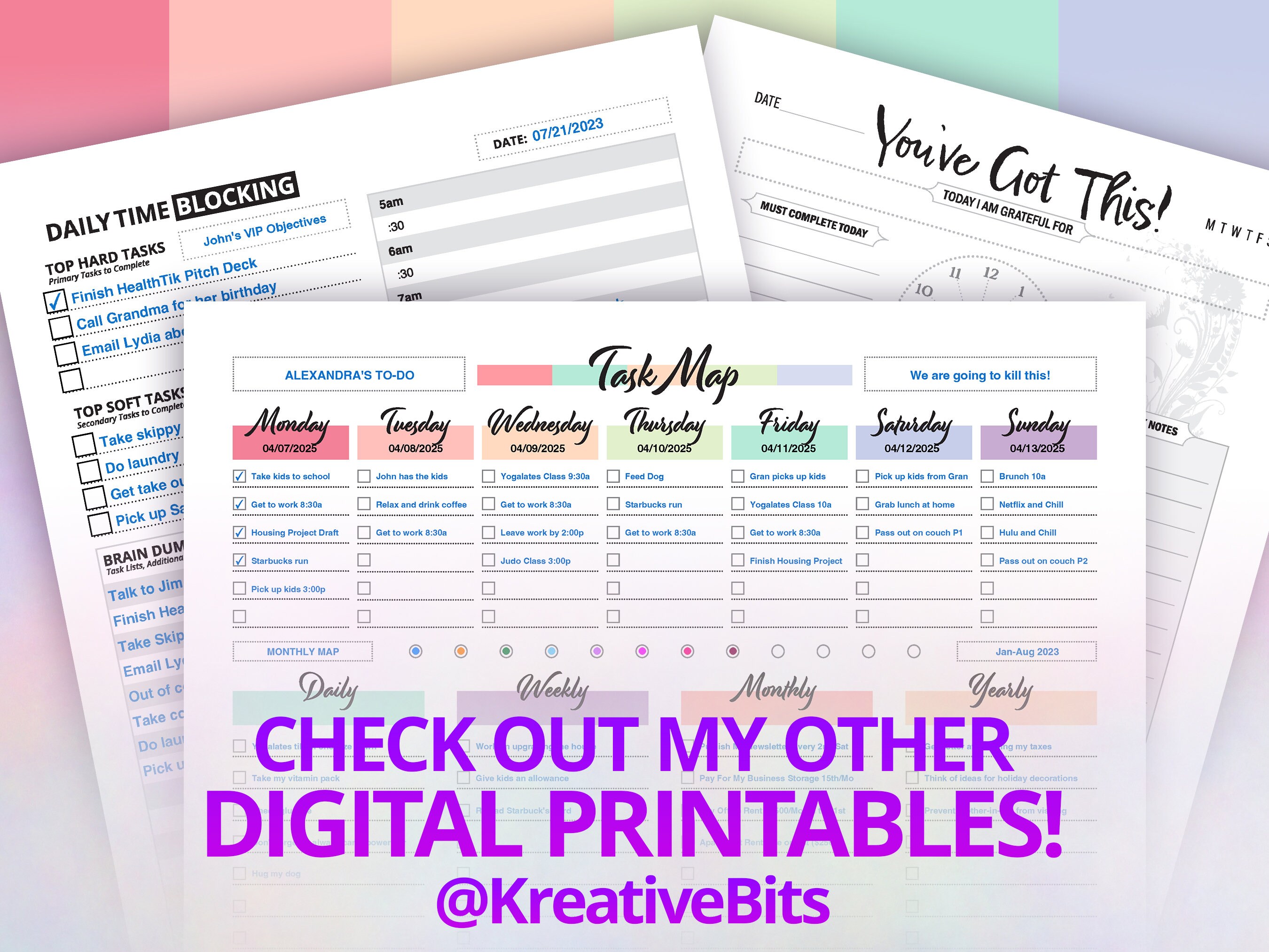 Monthly Task Organizer | Printable Task Template | Monthly Task Tracker ...