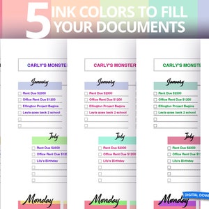 Monthly Task Organizer | Printable Task Template | Monthly Task Tracker ...