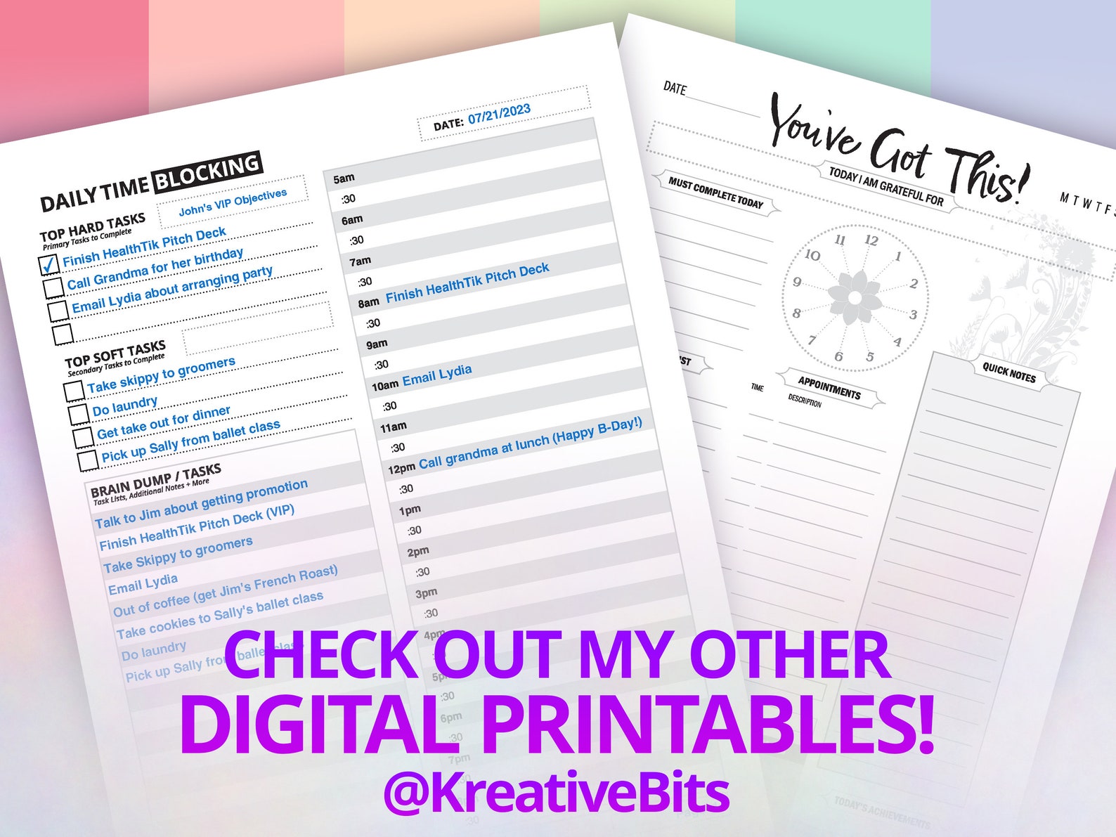 Daily Task Organizer | Task Map | Printable To-do PDF | Daily Task ...