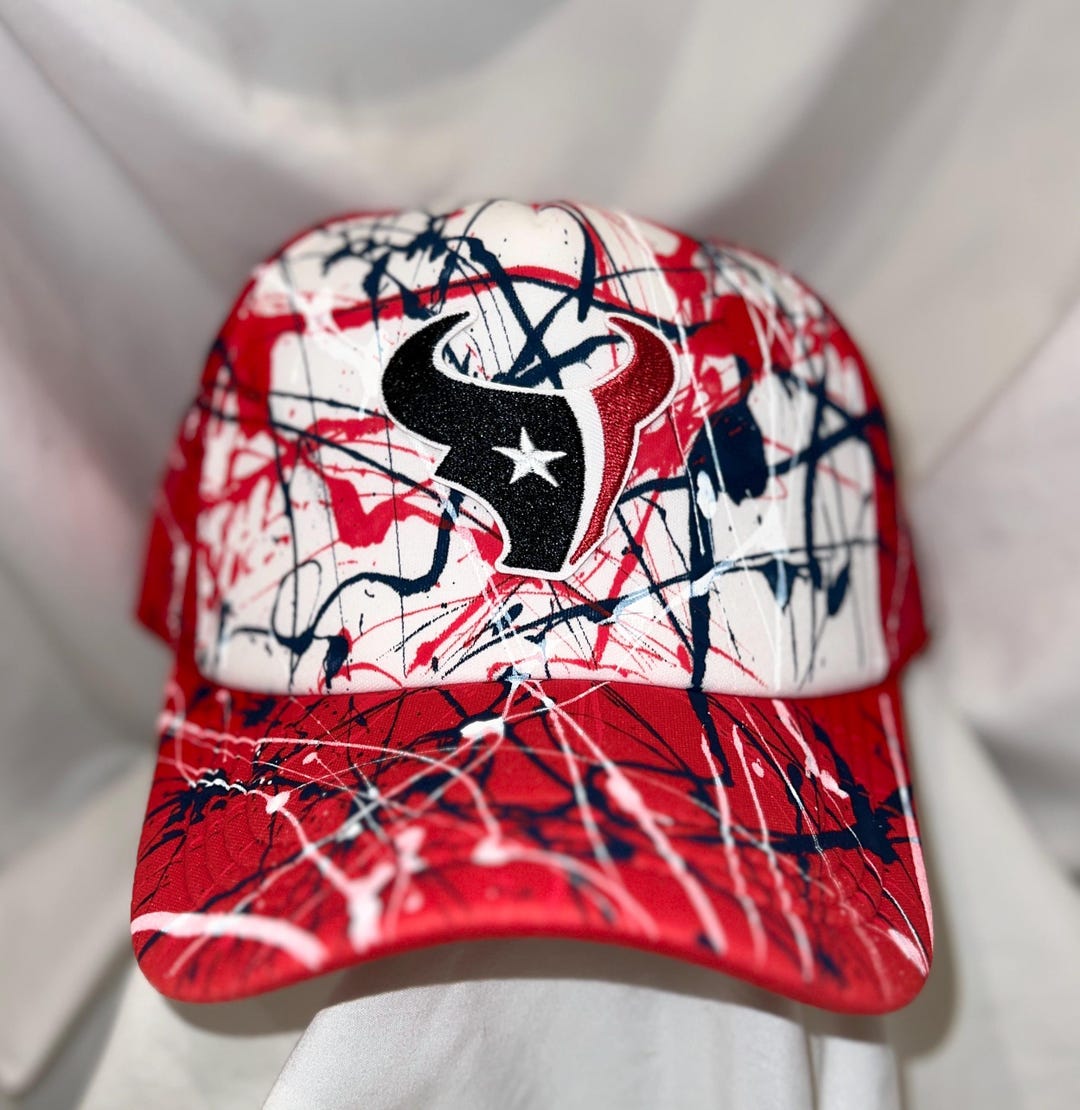 Houston Texans Trucker Hat: Custom Hand-painted H-town Pride - Etsy