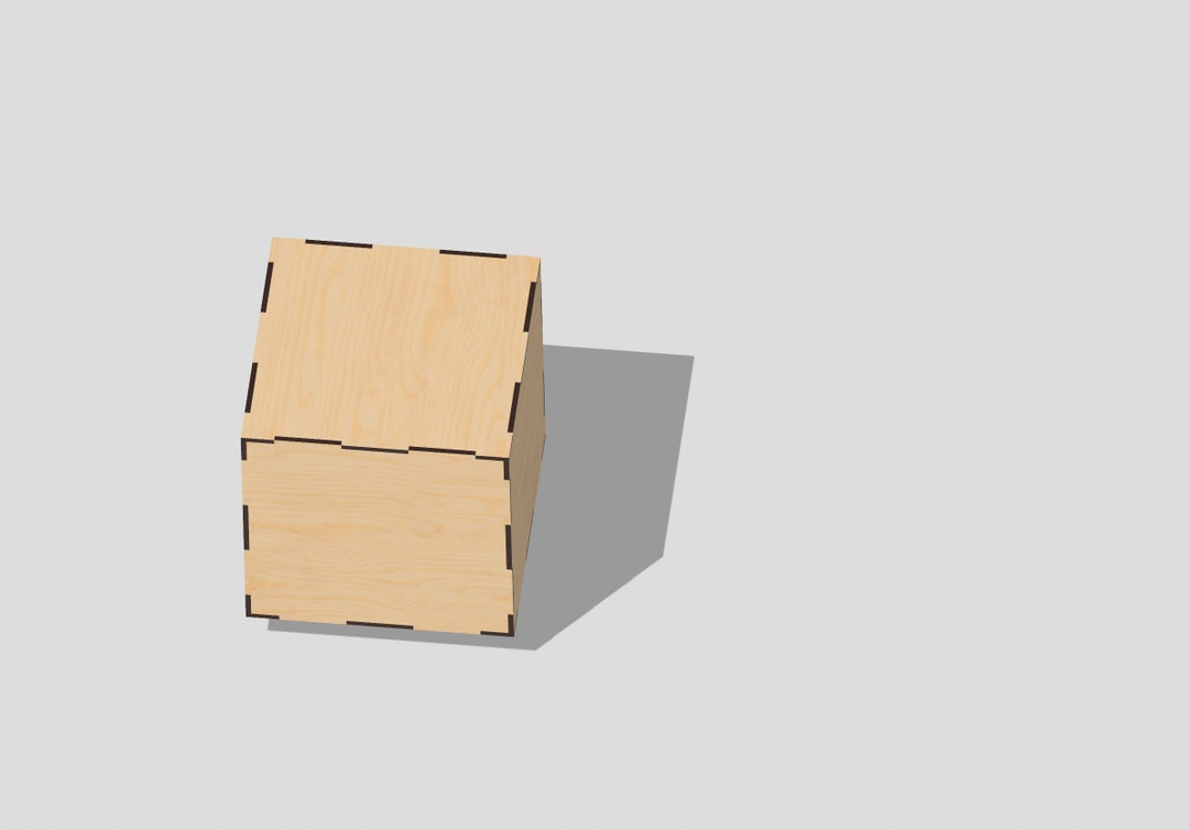 12inch X 12inch Cube Box- 1/4 Inch Thick Wood- Laser Cut- Digital File ...