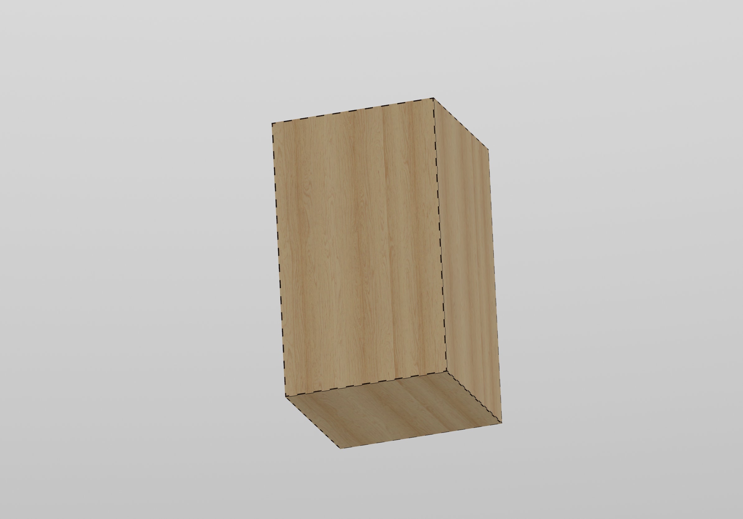 Laser Cut Rectangular Prism Box-680mm X 400mm X 400mm- 3mm Thick Wood ...