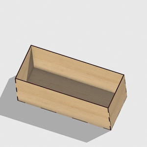 12inch X 5inch 1/8inch Thick Rectangle Open Top Box - Etsy